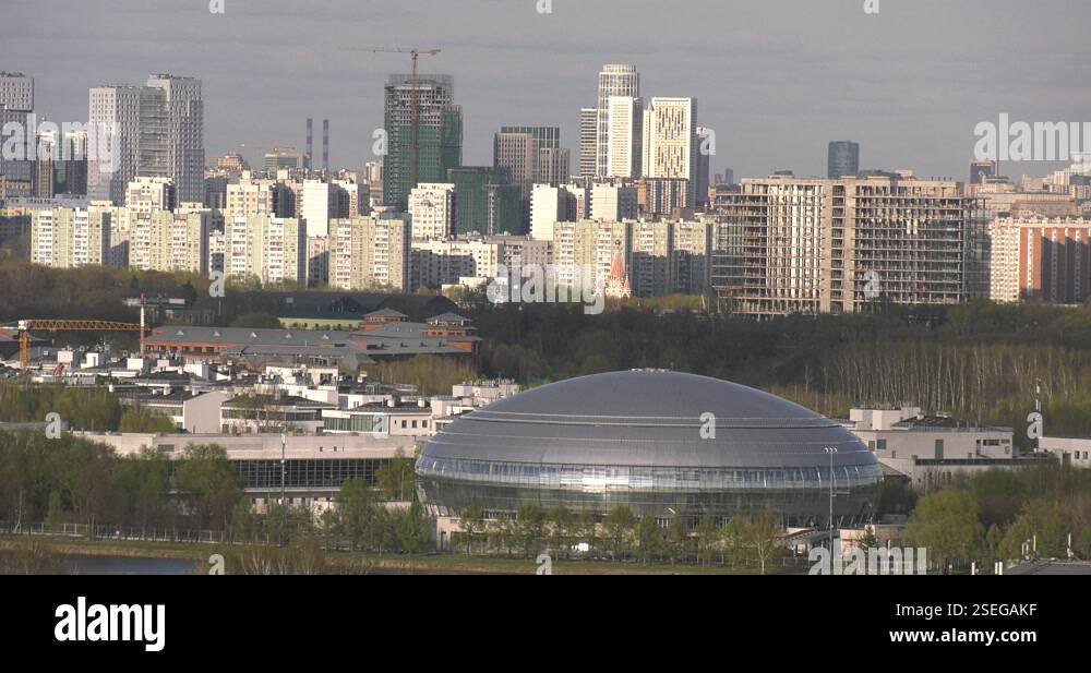 4K video of Moscow hilly outskirts in Russia Stock Video Footage - Alamy