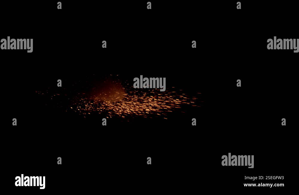 Gun fire muzzle flash spark on black background - vfx compositing ...