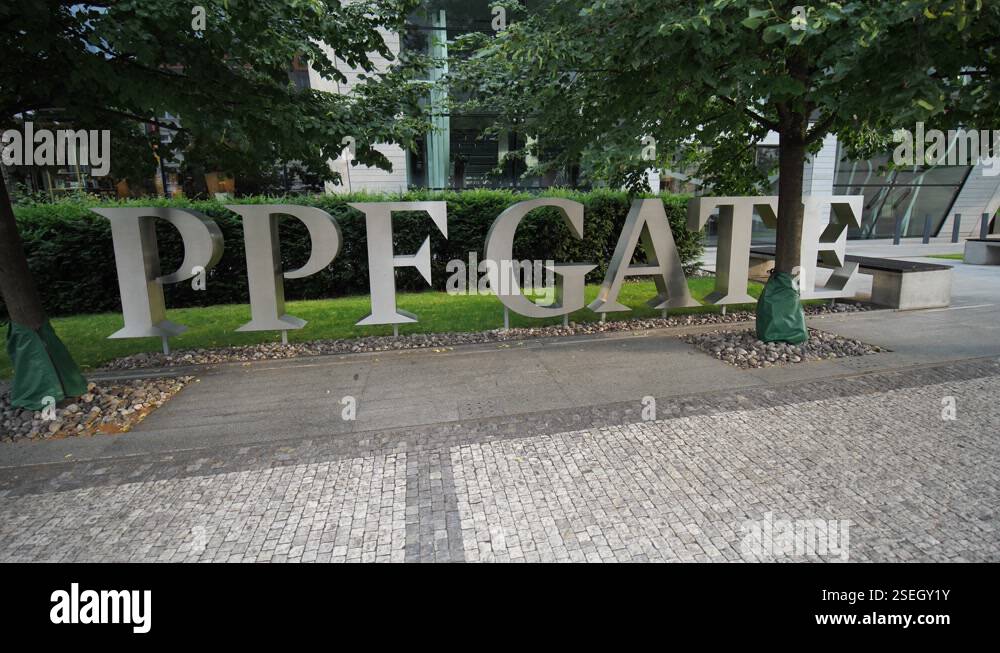 PPF group logo in front of the PPF Gate office building Stock Video ...