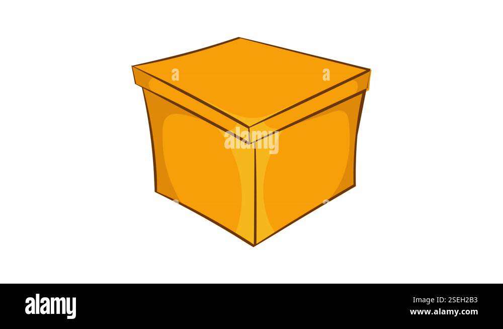 Square box icon animation Stock Video Footage - Alamy