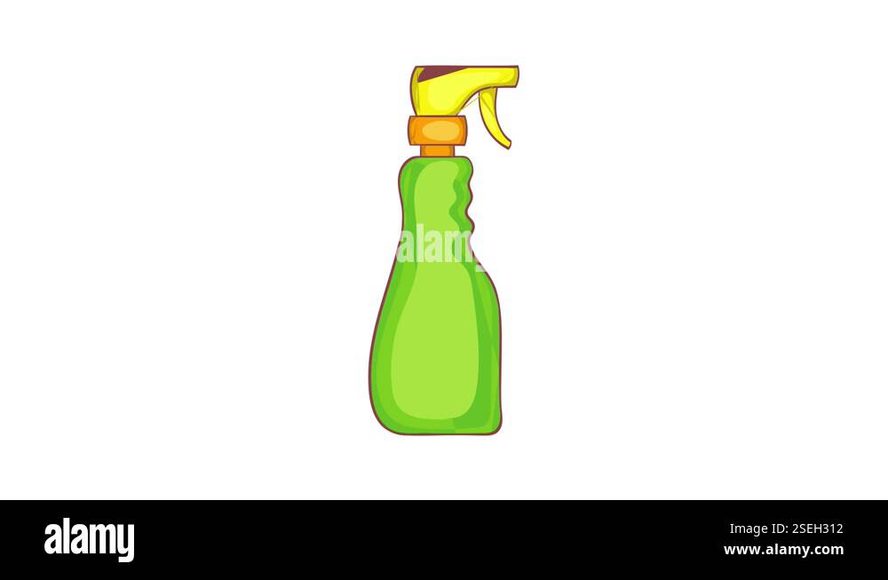 Household spray bottle icon animation Stock Video Footage - Alamy