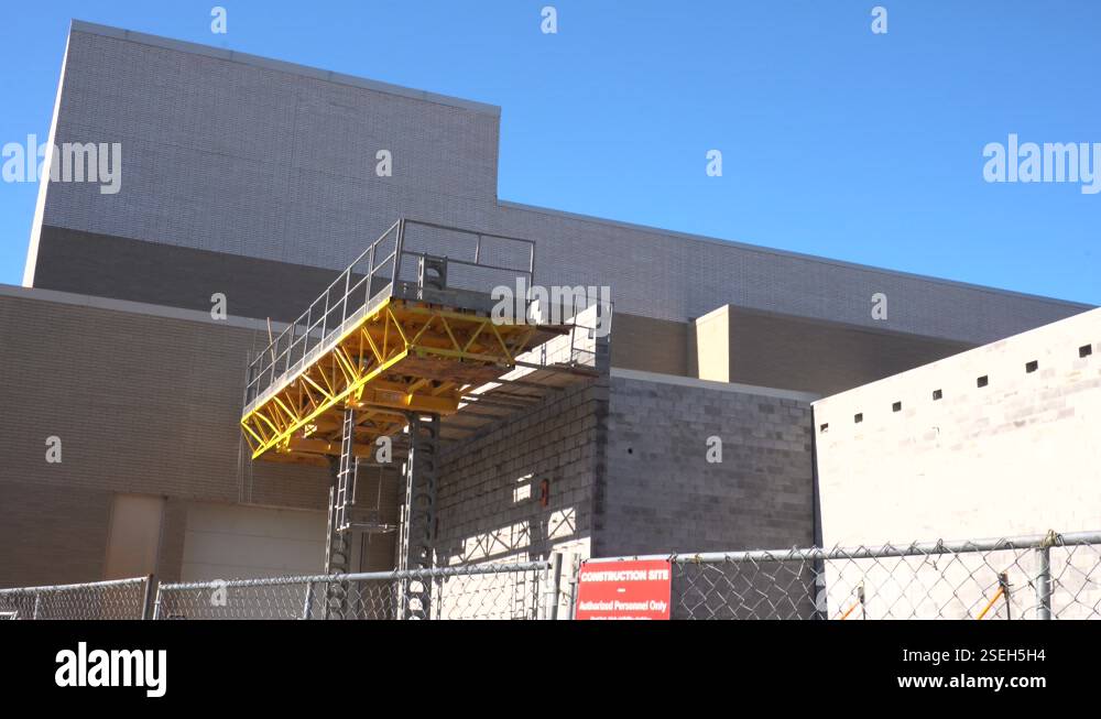Mason platform scaffold from side angle. Still Shot Stock Video Footage ...