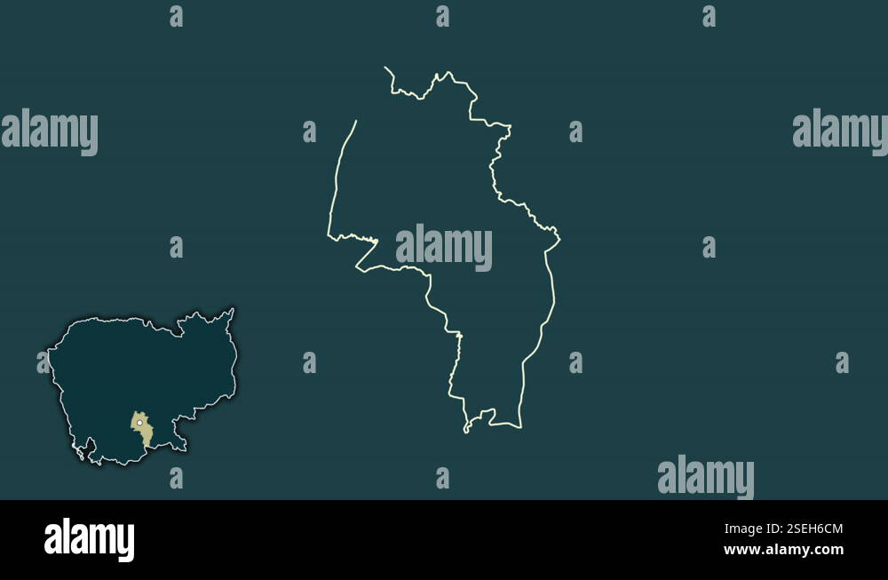 Kandal - province of Cambodia, extruded and isolated. Pattern Stock ...