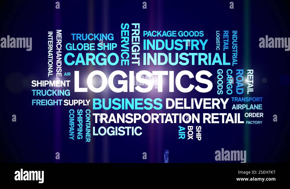Logistics animated word cloud,design animation kinetic typography ...