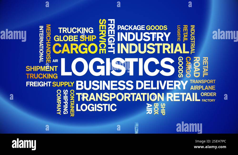 Logistics animated word cloud,design animation kinetic typography ...