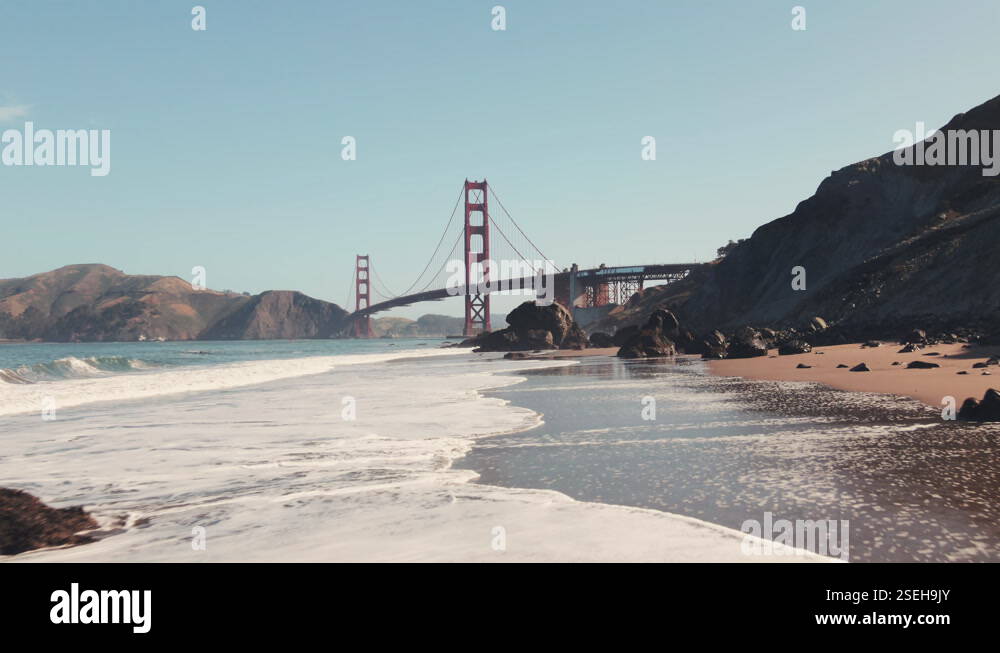 Golden Gate Bridge View From Marshall's Beach, San Francisco Bay Stock ...