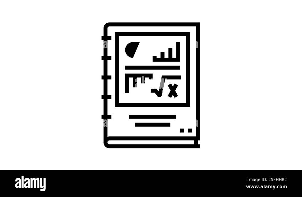 scientific report line icon animation Stock Video Footage - Alamy