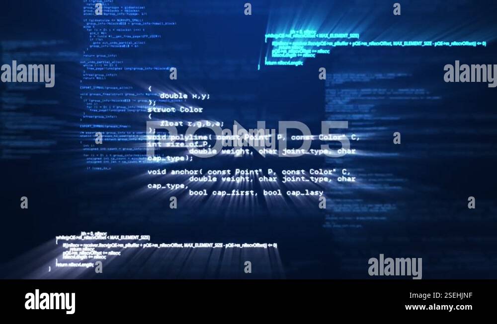 Digital animation of multiple screens with data processing against blue ...