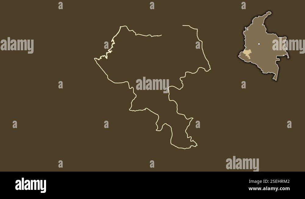 Cauca - department of Colombia, extruded and isolated. Physical Stock ...