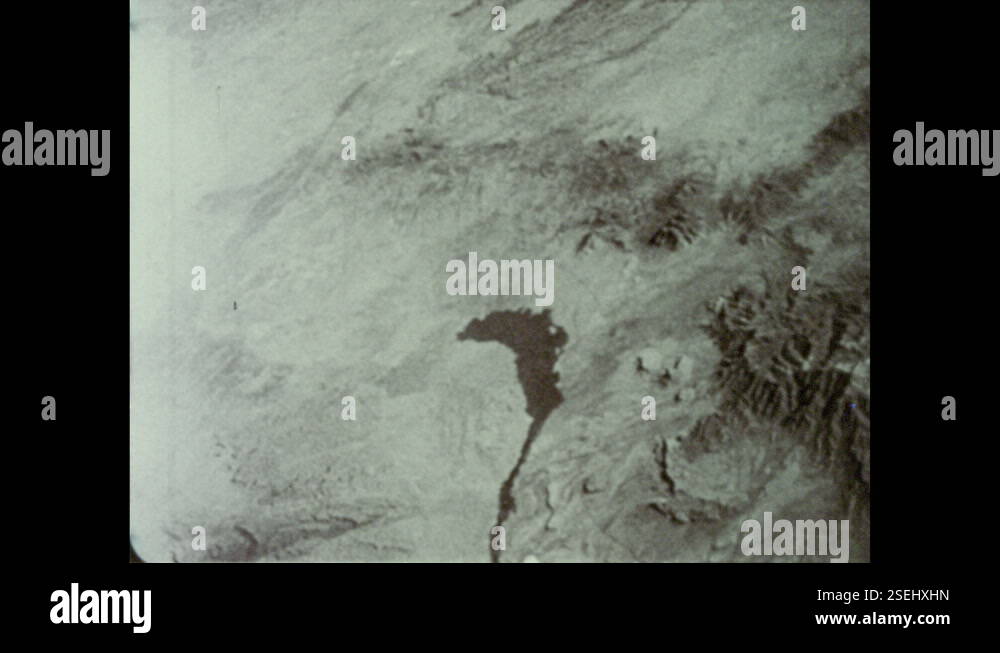 1950s: Images of Earth from space. Illustration of solar system, zoom ...