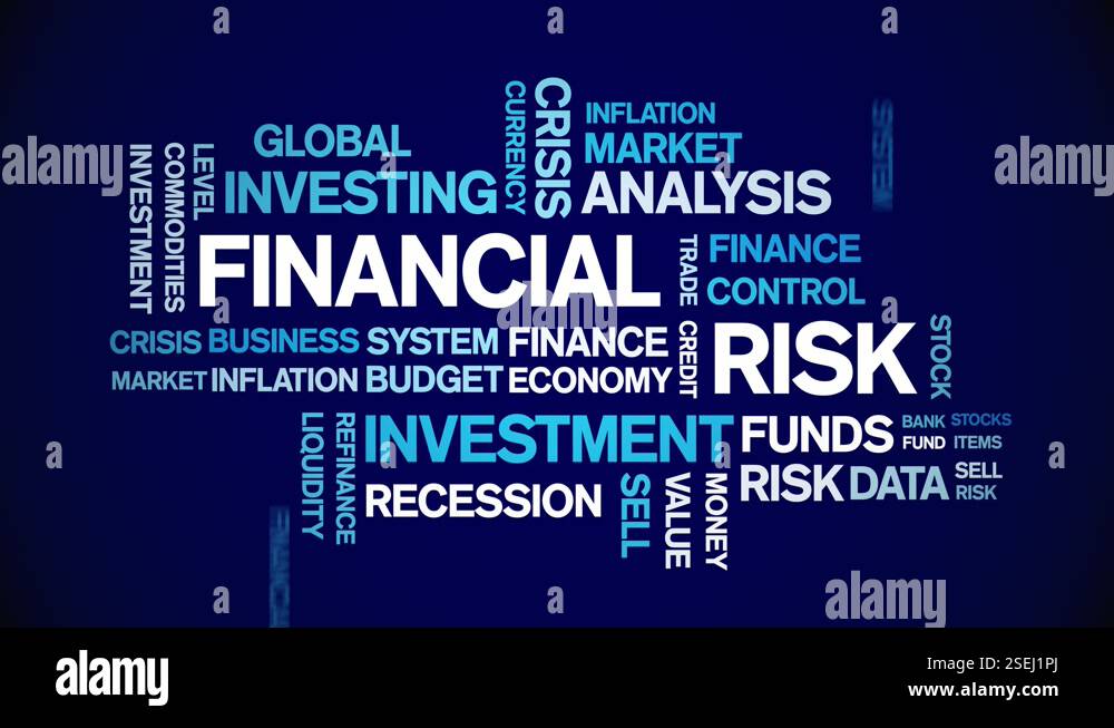 4k Financial Risk Animated Tag Word Cloud,Text design Animation ...