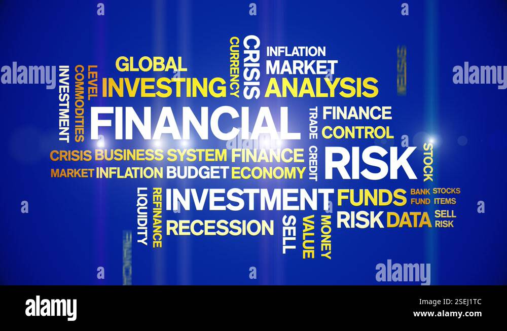 4k Financial Risk Animated Tag Word Cloud,Text design Animation ...