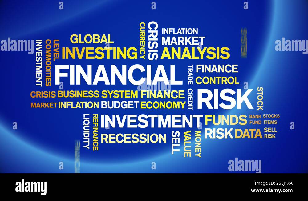 4k Financial Risk Animated Tag Word Cloud,Text design Animation ...