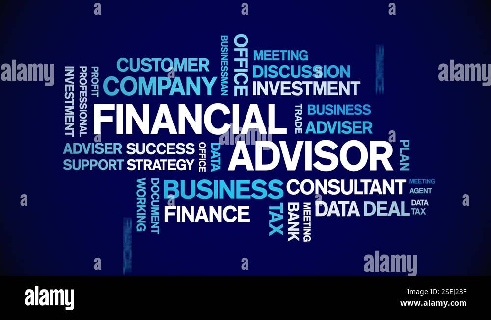 4k Financial Advisor Animated Tag Word Cloud,Text Animation seamless ...