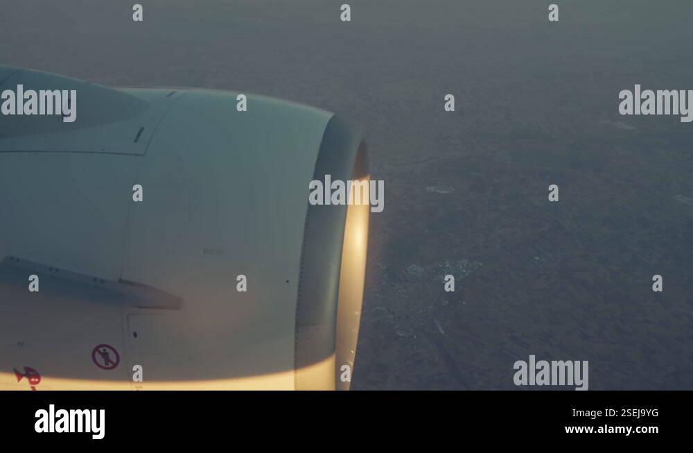 Boeing 737-800 engine during sunset while flying Stock Video Footage ...