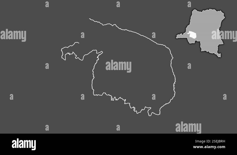 Kwilu - province of Democratic Republic of the Congo, extruded and isolated Stock Video Footage ...