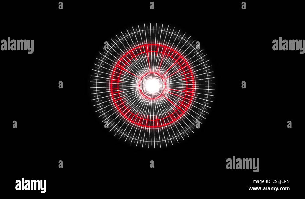 HUD Arc Audio Reactive Equalizer A Red Bounce VJ Loop Animation 01 ...