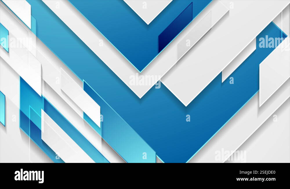 Blue grey geometric tech abstract motion background Stock Video Footage ...