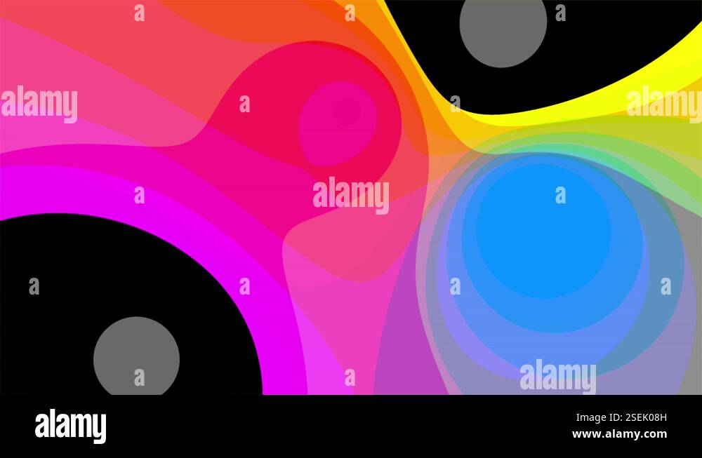 Cartoon color abstract background animation with big black Stock Video ...