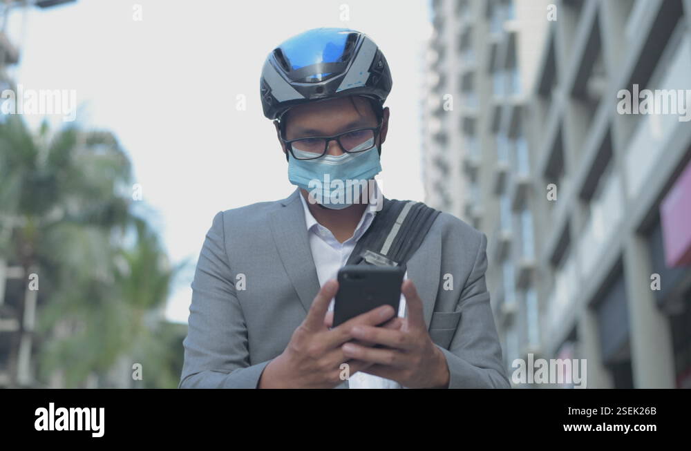 Energy efficient travel vehicle concept of 4k Resolution. Asian men are using Stock Video ...