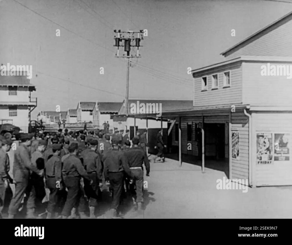 1930s: Soldiers on military base Stock Video Footage - Alamy