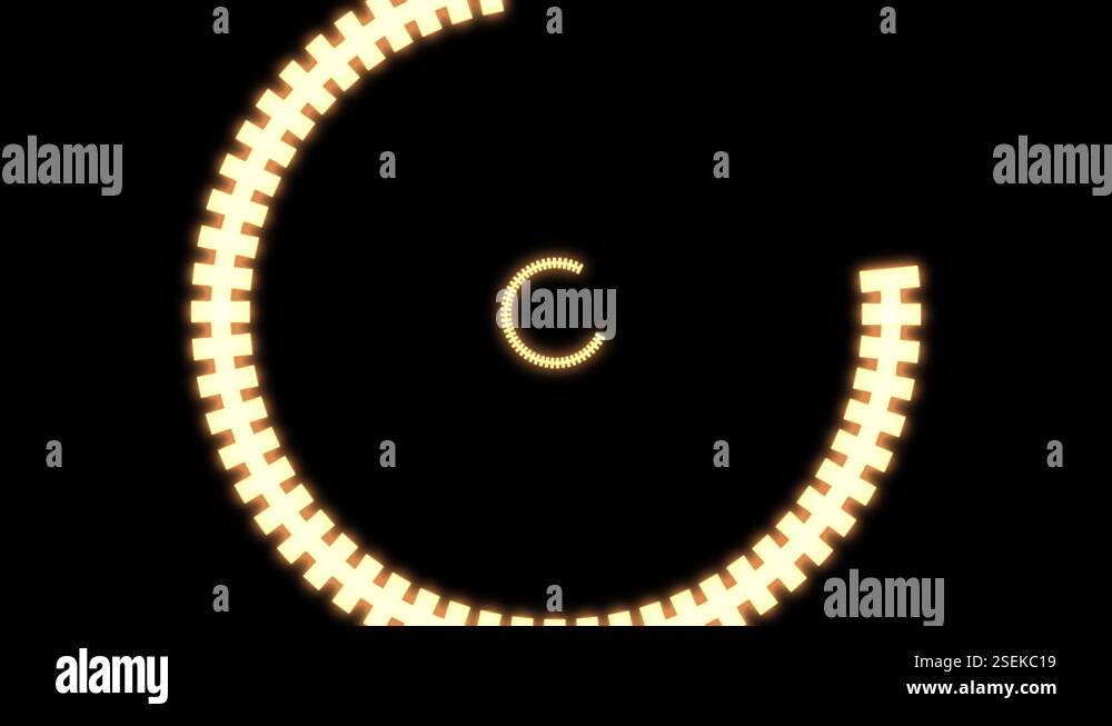 Arc Offset C Blinking Yellow Large VJ Loop Animation 02 Stock Video ...