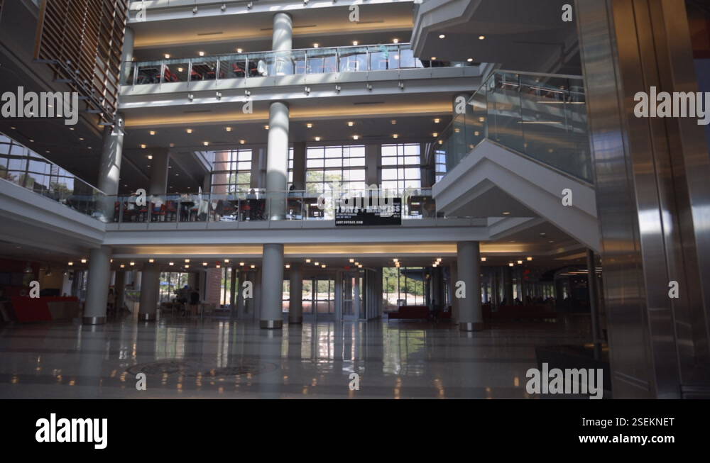 Modern Interior Of 4-storey Atrium Of North Carolina State University ...