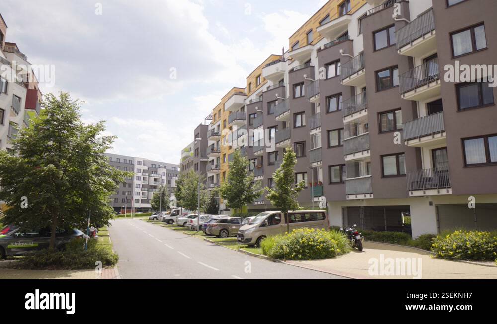 Apartment building in suburban complex Stock Videos & Footage - HD and ...