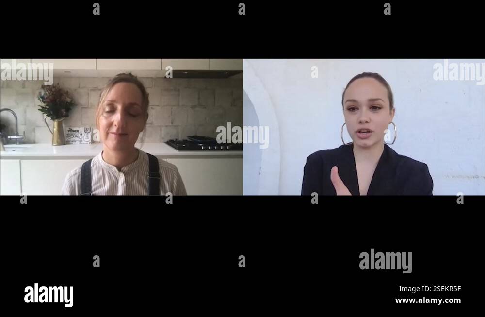 Rose Williams and Corinna Faith talk about horror film 'The Power' - 2021 Stock Video Footage ...