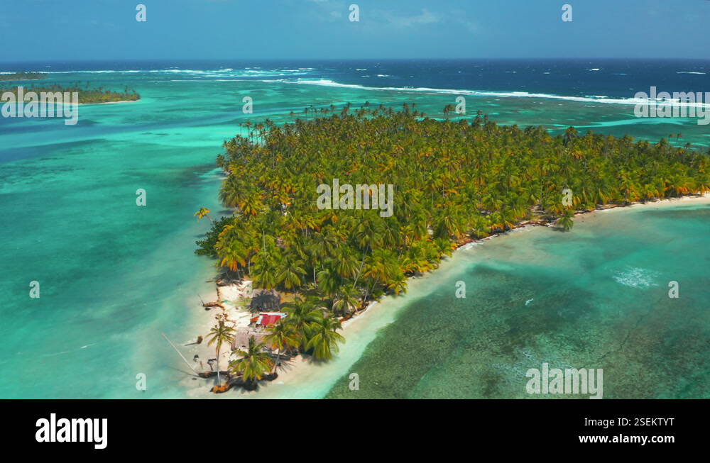 Aerial View Of San Blas Islands And Seascape During Summer In Panama ...
