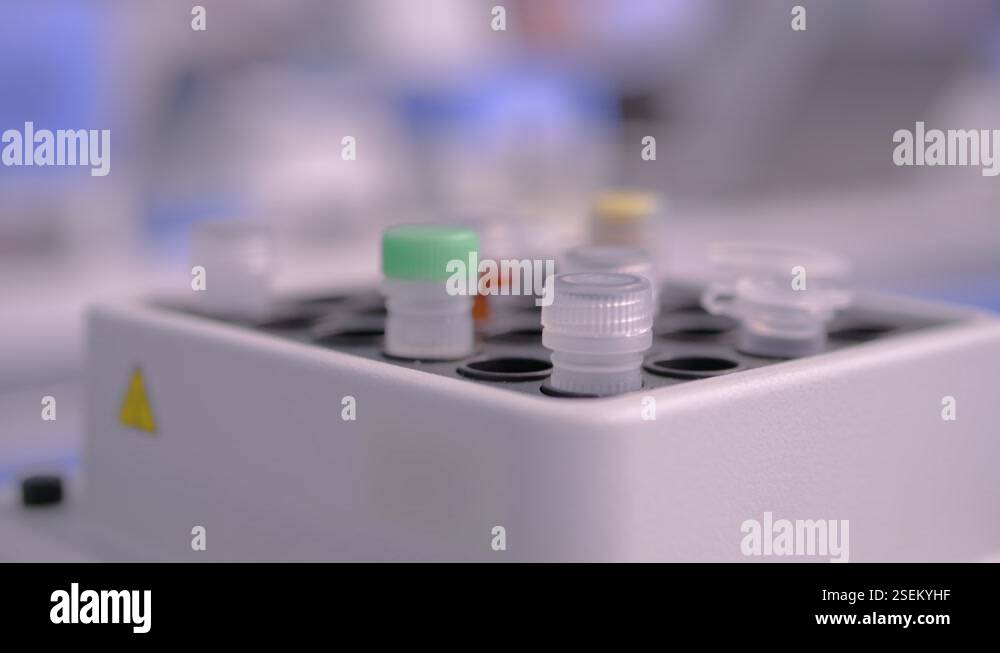 Plate shaker for mixing biological samples in vials at factory ...