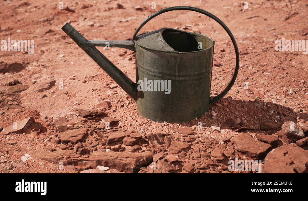 Beverage can in sand and rocks desert Stock Video Footage - Alamy
