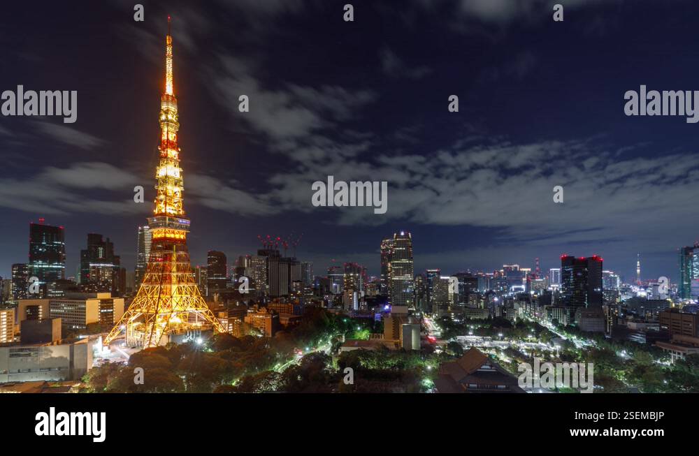 Time Lapse of the Tokyo Japan skyline at night Stock Video Footage - Alamy