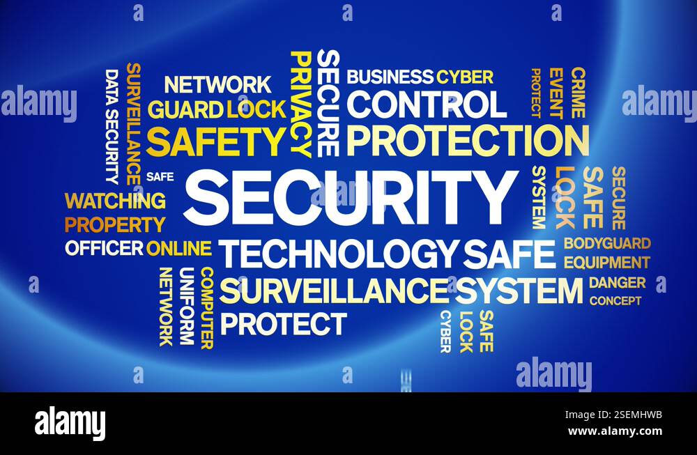 Security animated word cloud,design animation kinetic typography ...