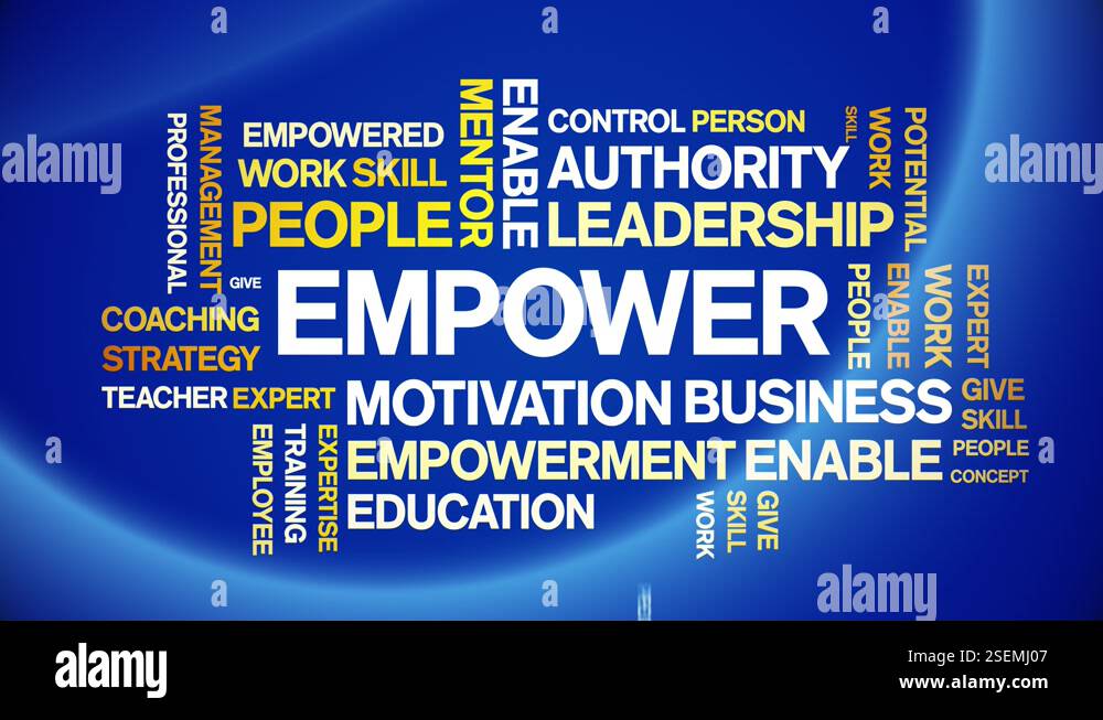 Empower animated word cloud,design animation kinetic typography ...