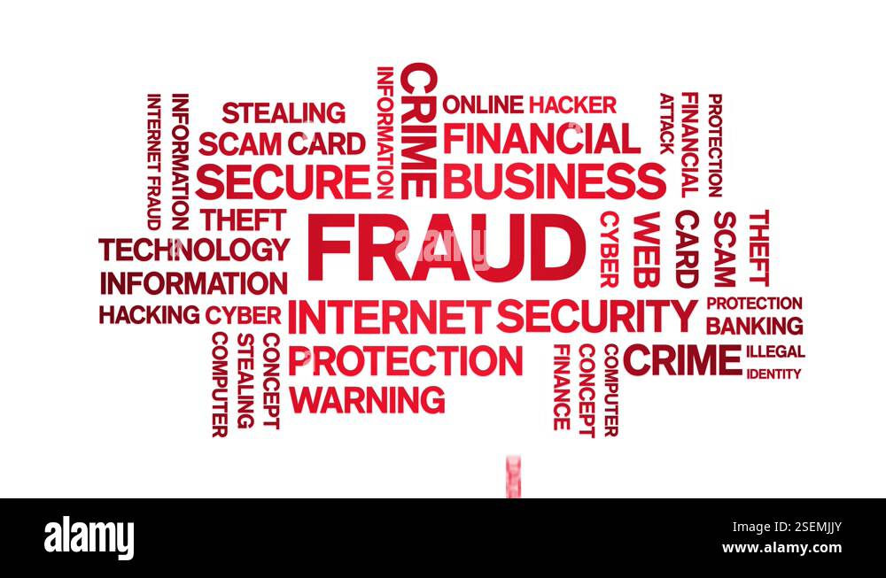 Fraud animated word cloud,design animation kinetic typography seamless ...