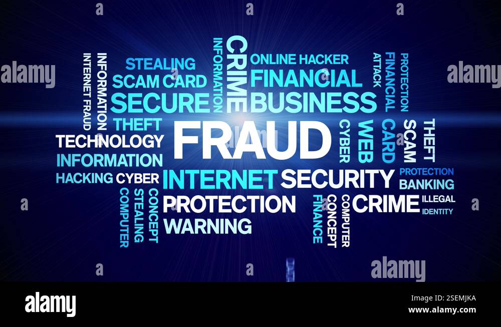 Fraud animated word cloud,design animation kinetic typography seamless ...