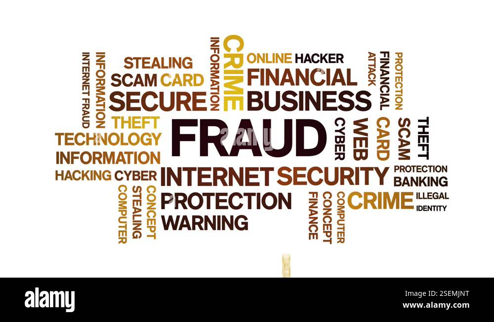 Fraud animated word cloud,design animation kinetic typography seamless ...