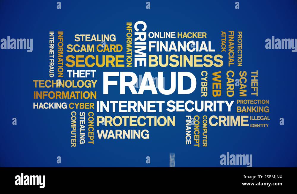Fraud animated word cloud,design animation kinetic typography seamless ...