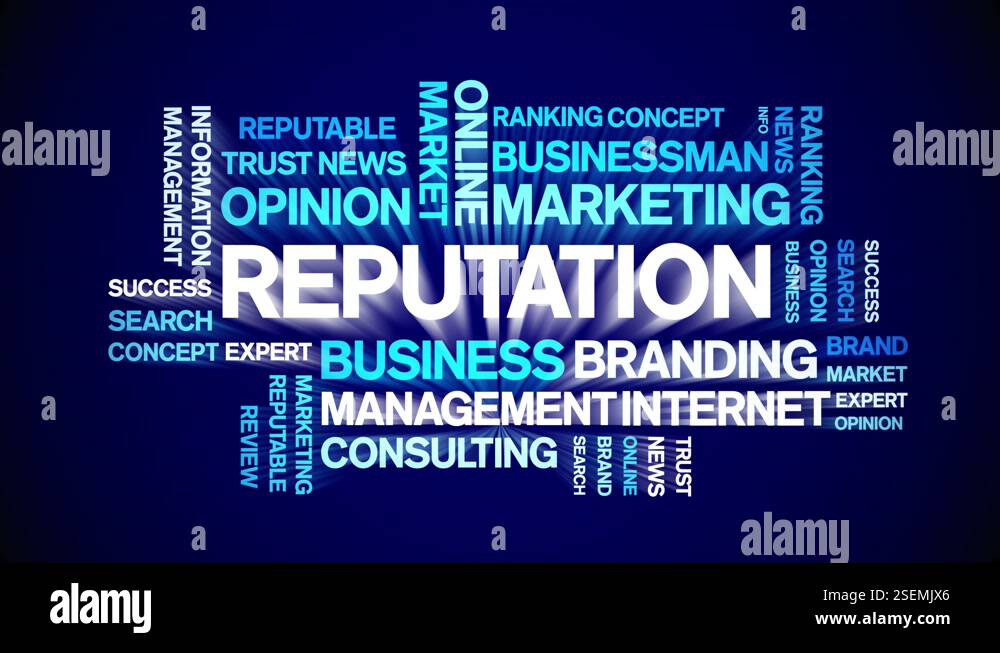 Reputation animated word cloud,animation kinetic typography seamless ...