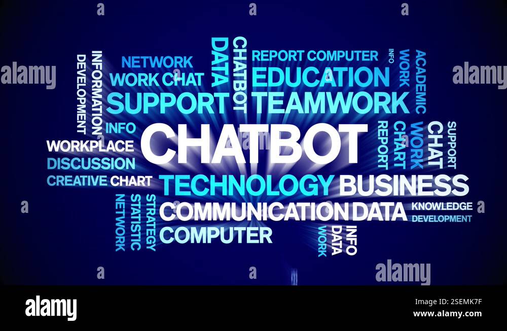 Chatbot animated word cloud,design animation kinetic typography ...