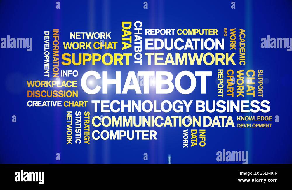 Chatbot animated word cloud,design animation kinetic typography ...