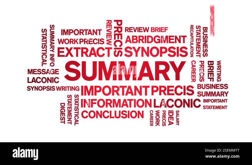 Summary animated word cloud,design animation kinetic typography seamless loop Stock Video ...