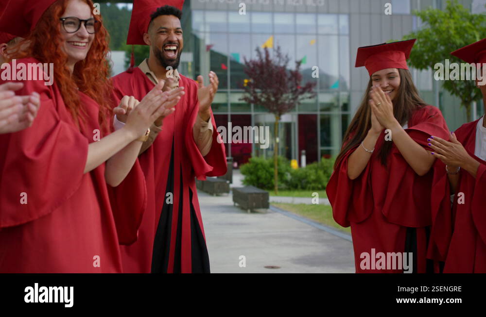Group students celebrating hat Stock Videos & Footage - HD and 4K Video ...