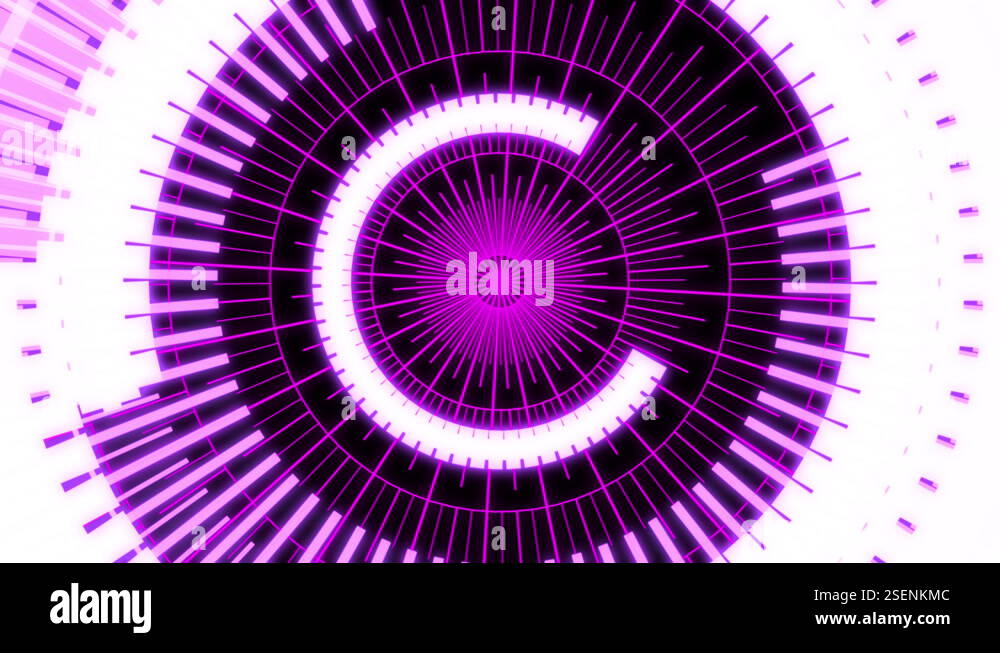 HUD Arc Audio Equalizer Radial Grids Purple VJ Loop Animation 07 Stock ...