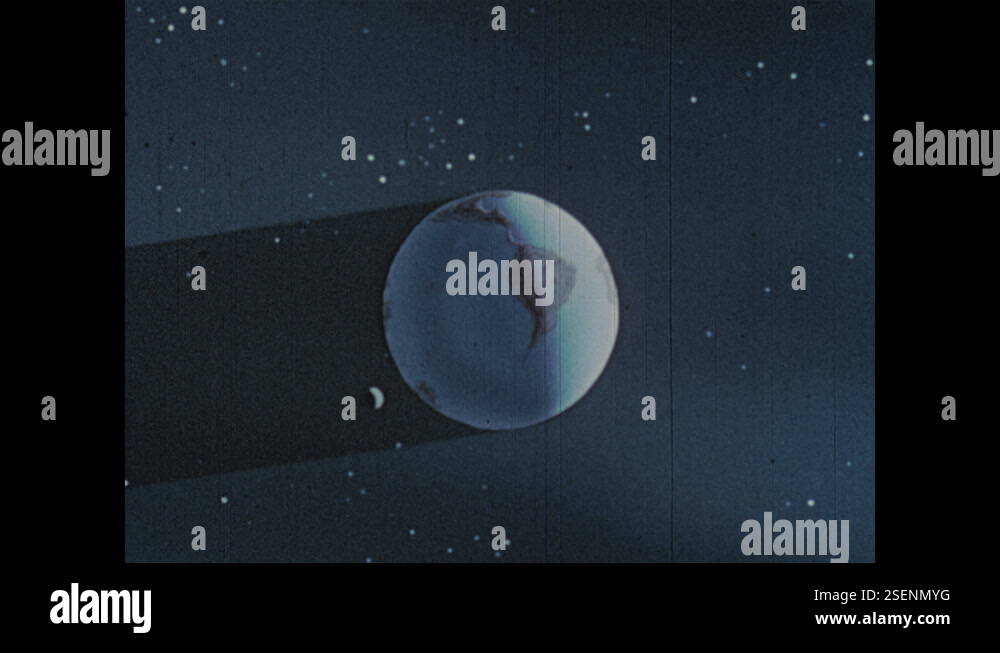 1950s: Earth in space. Nuclear explosion on surface of Earth. United ...