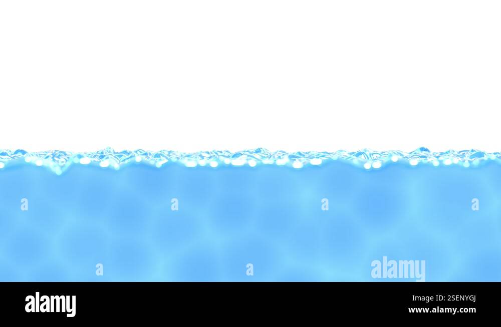 Blue splashing and waving water with caustics 3D animation with alpha ...
