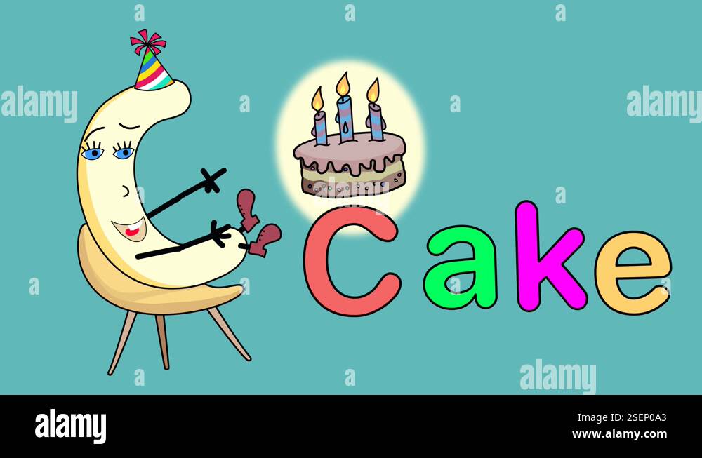 Cartoon letter C for teaching children the English alphabet with alpha ...