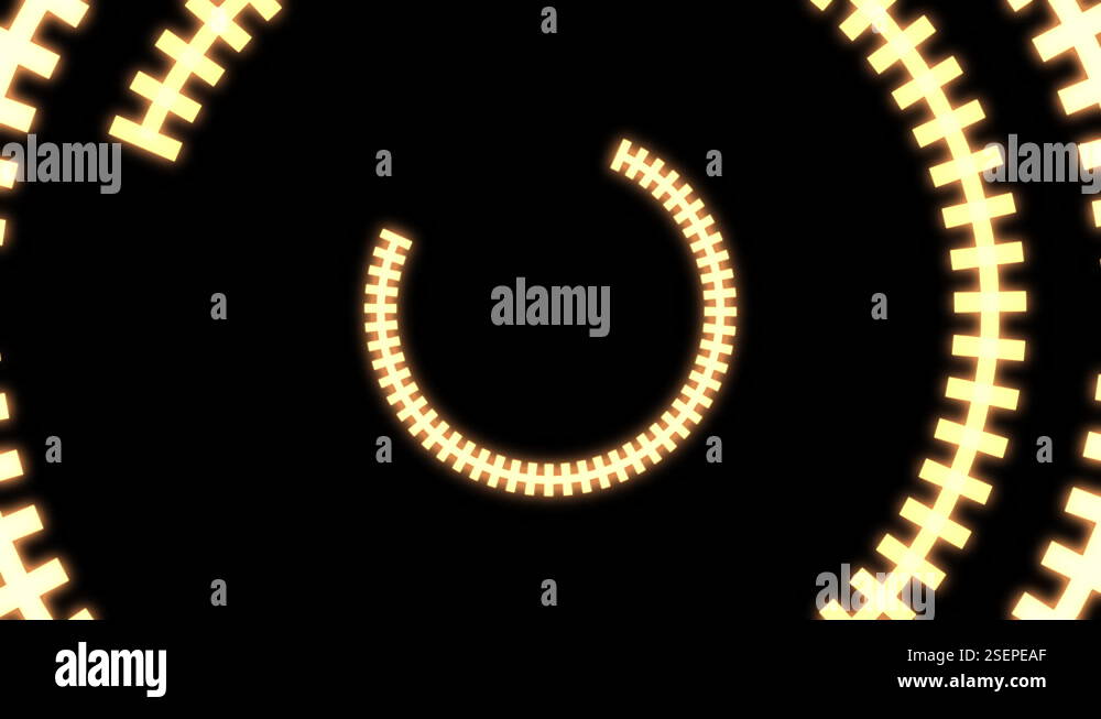Arc Offset C Blinking Yellow Large VJ Loop Animation 03 Stock Video ...
