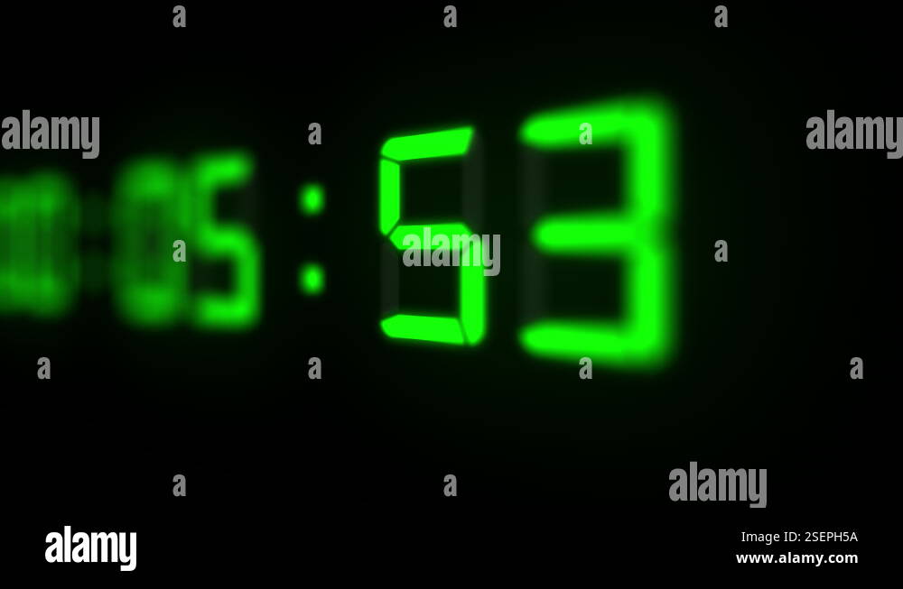 3D Animation of Green 60 FPS Timecode Led/LCD Digits on Black ...